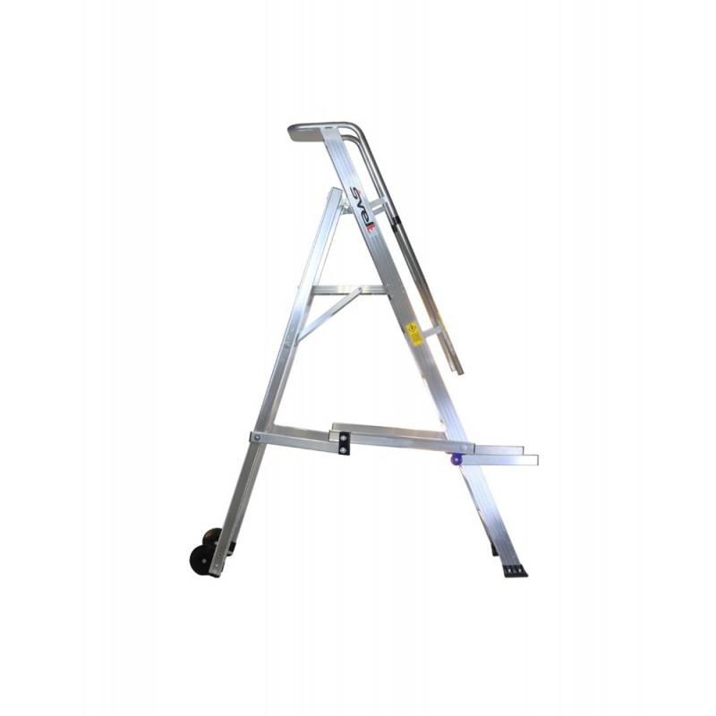 Escabeau professionnel suréquipé VERA, 4 à 12 marches, haut max 4.8m